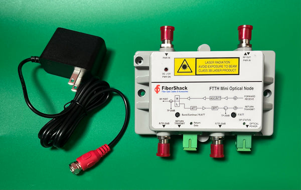 FiberShack 2-Way Mini Optical Fiber Node - Forward/Reverse - FTTH 1310