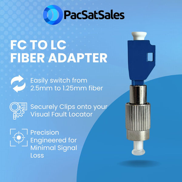 PacSatSales - FC Male to LC Female Fiber Optic Adapter - 5 Pack - LC F ...