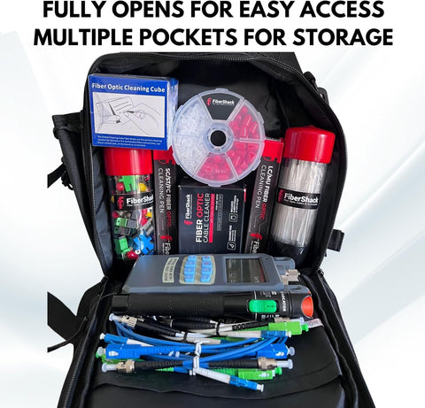 FiberShack Fiber Optic Cleaning Kit & Fiber Tester Kit - 10 Piece Fibe