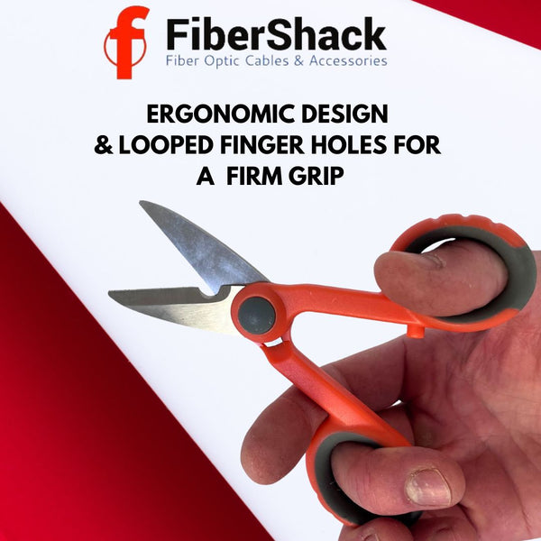 FiberShack - Fiber Optic Kevlar Scissors - Kevlar Shears for Precision