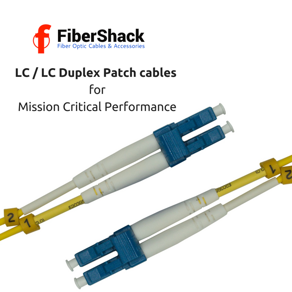 FiberShack - 2M LC to LC Duplex Fiber Optic Patch Cable - Single Mode