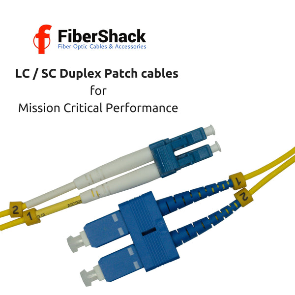 LC to SC Fiber Patch Cable - 1M / 3ft - Duplex - Single Mode - SM DX ...