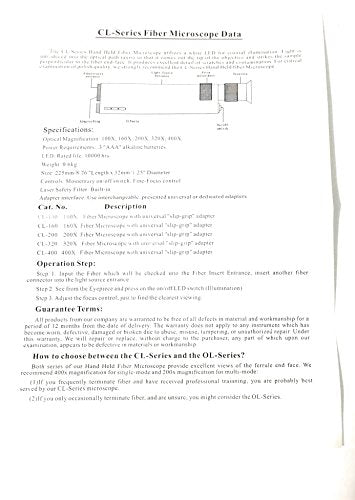 FiberShack - Handheld Fiber Optic Inspection Microscope - 400X Magnifi